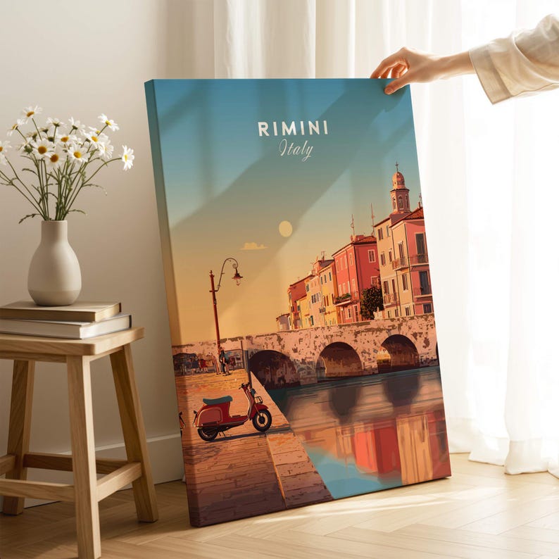 Rimini Italy Wall Art Print: Tiberius Bridge Sunset Scene - Etsy UK