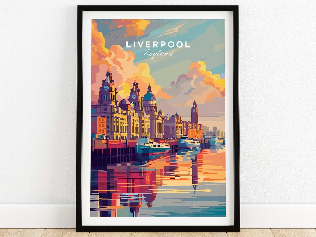Poster Liverpool England Wall Art Print Liverpool Home Decor Gift ...
