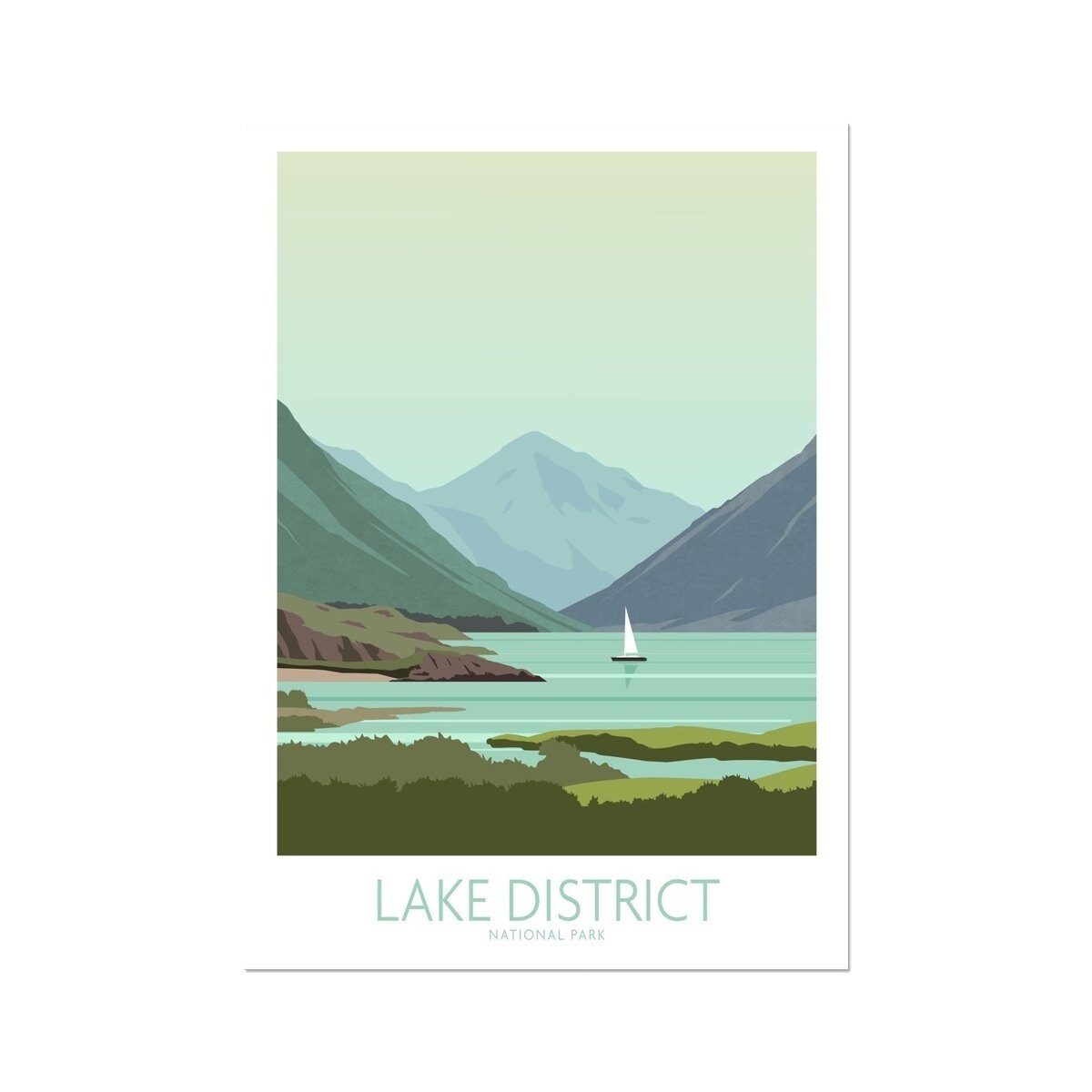 Lake District Poster Print Wall Art Decor Lake District | Etsy