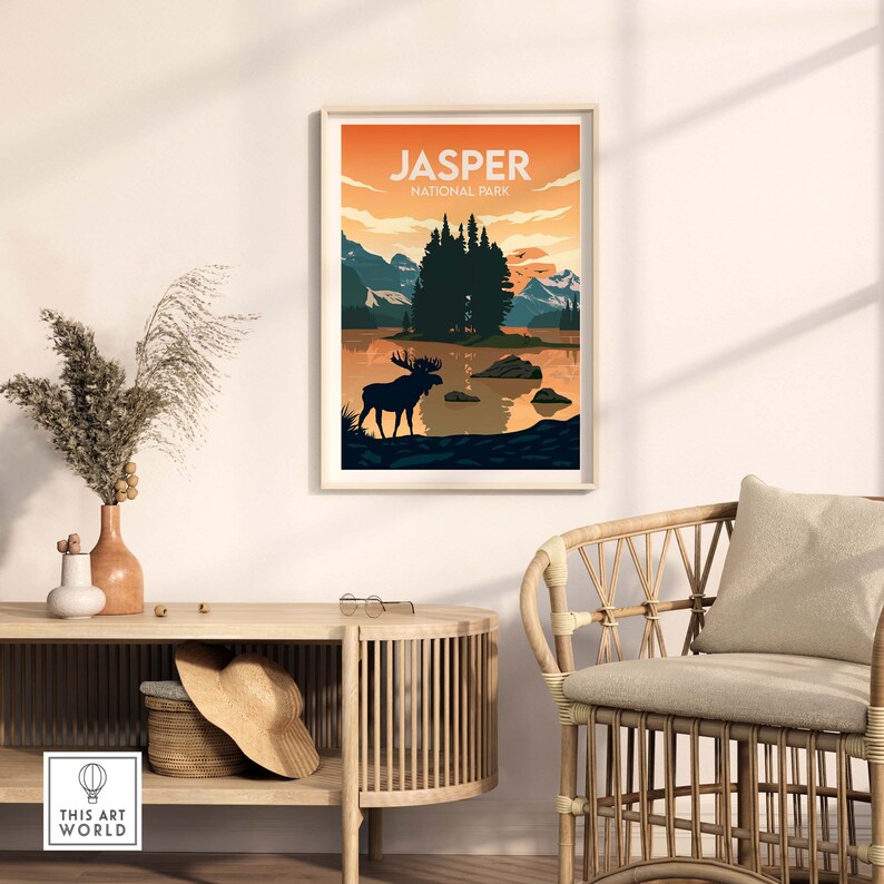 Jasper Print National Park Poster Canada Art Print - Etsy