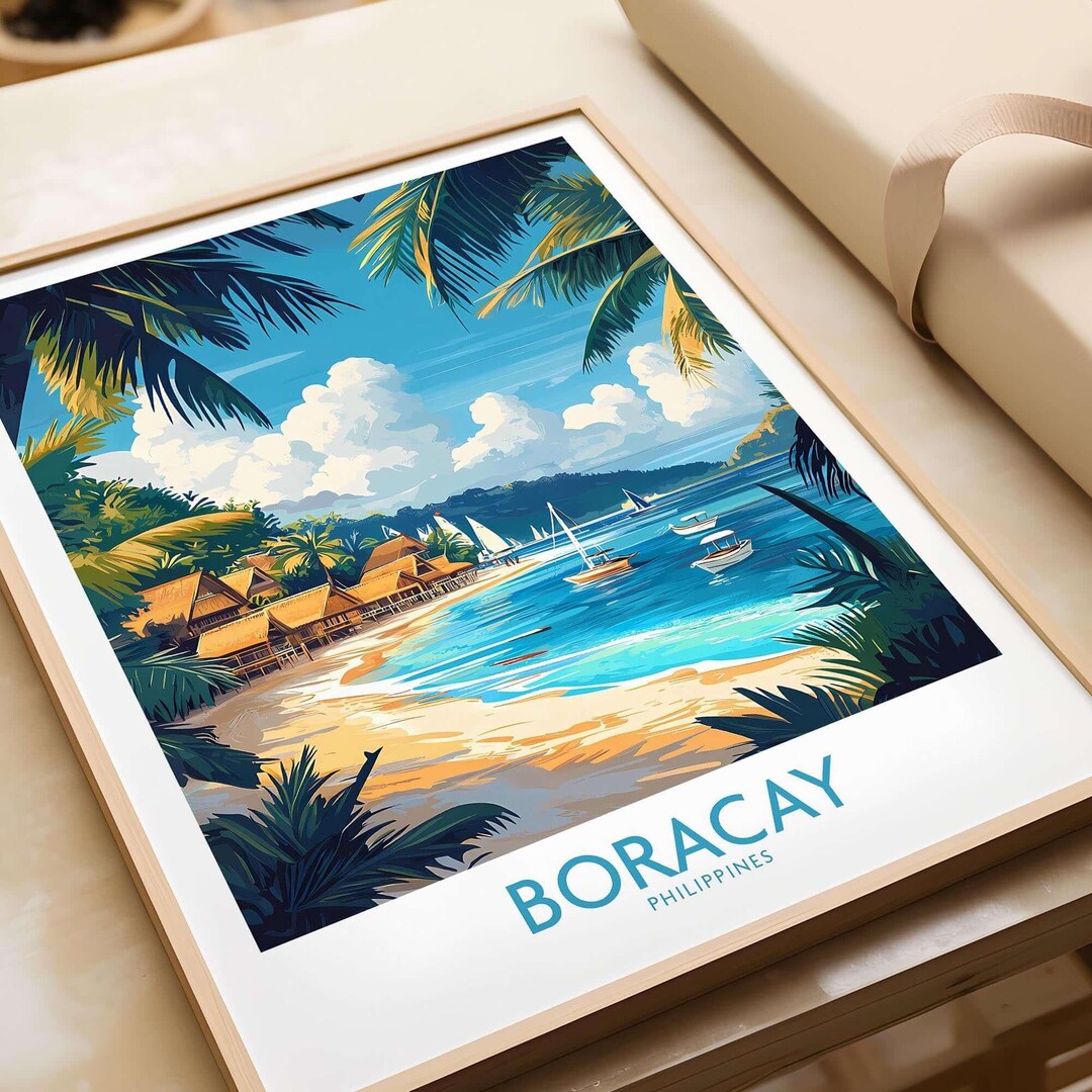Boracay Print Philippines Boracay Wall Art Print Boracay Poster Wall ...
