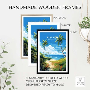 Biscayne Poster National Park Art Print Travel Print | Home Décor ...