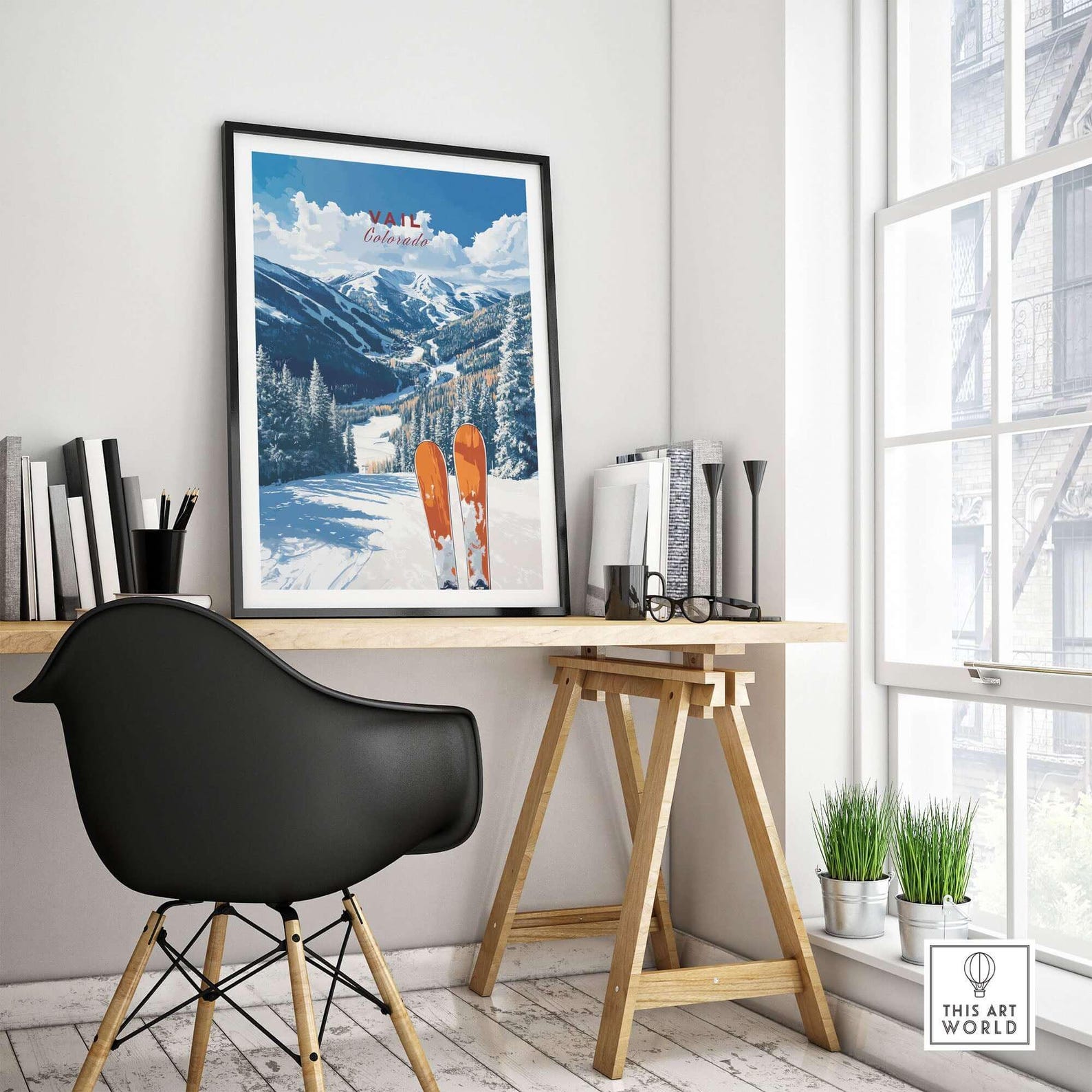 Vail Travel Poster - Colorado Vail Ski Resort Travel Print Wall Art ...