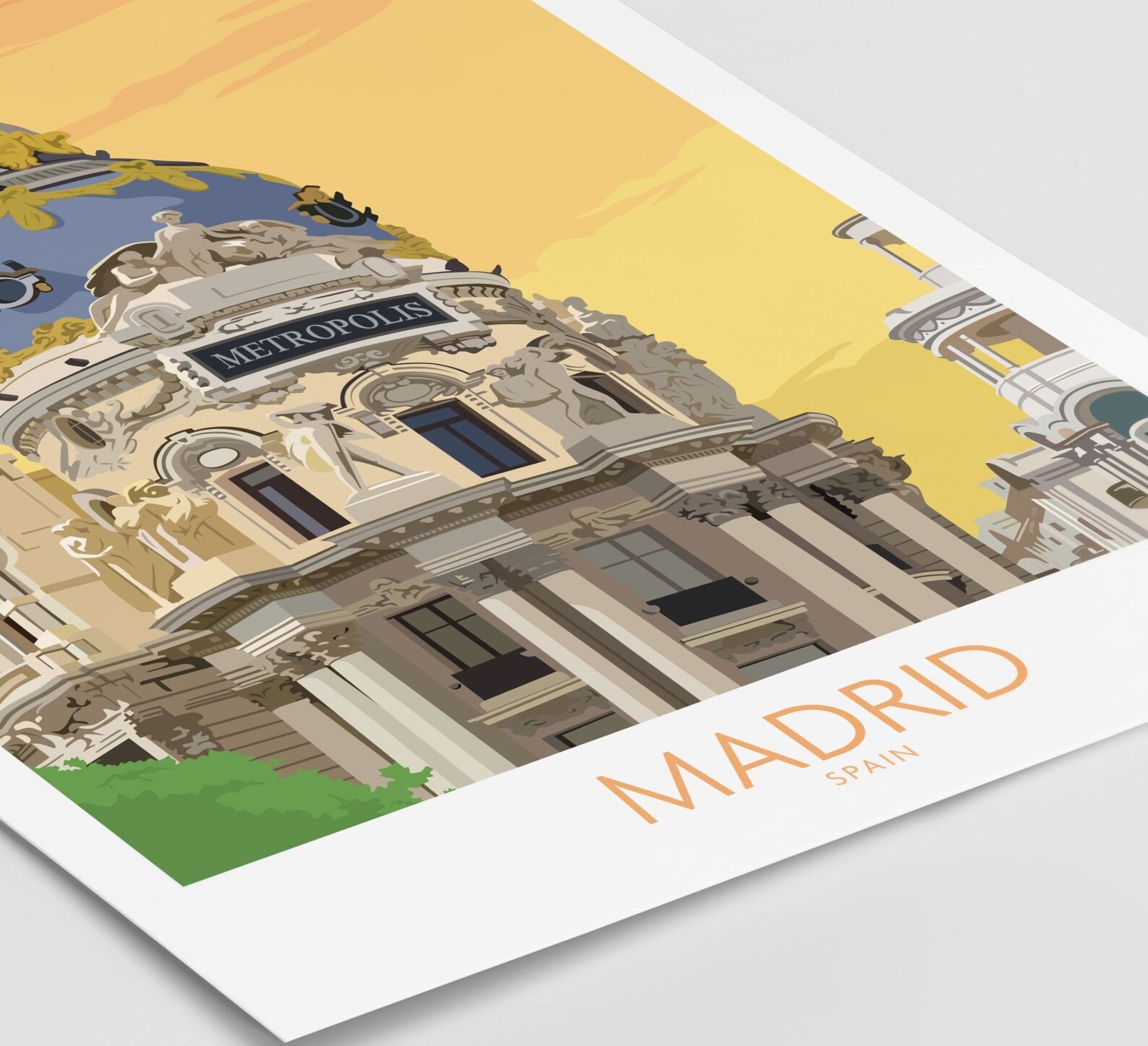 Madrid Print Spain Travel Poster Madrid Wall Art Spanish | Etsy