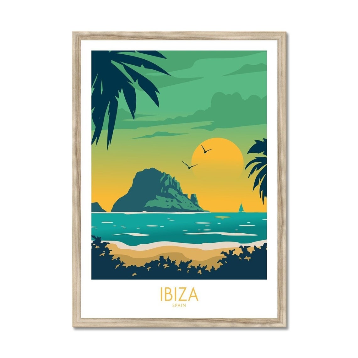 Ibiza Print Ibiza Travel Poster Ibiza Wall Art Spanish | Etsy