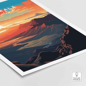 Haleakala Sunrise Poster Art Print Travel Print | Home Décor Poster ...