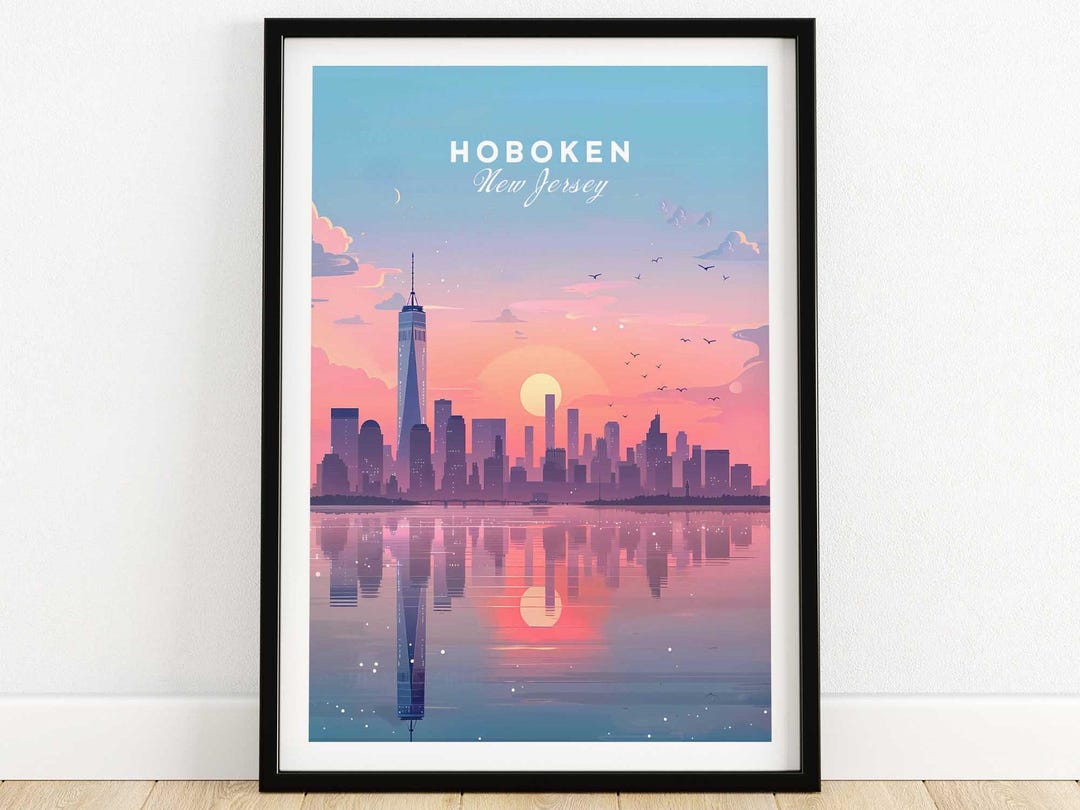Hoboken Poster Travel Print Hoboken Wall Art Poster Hoboken Gift Home ...