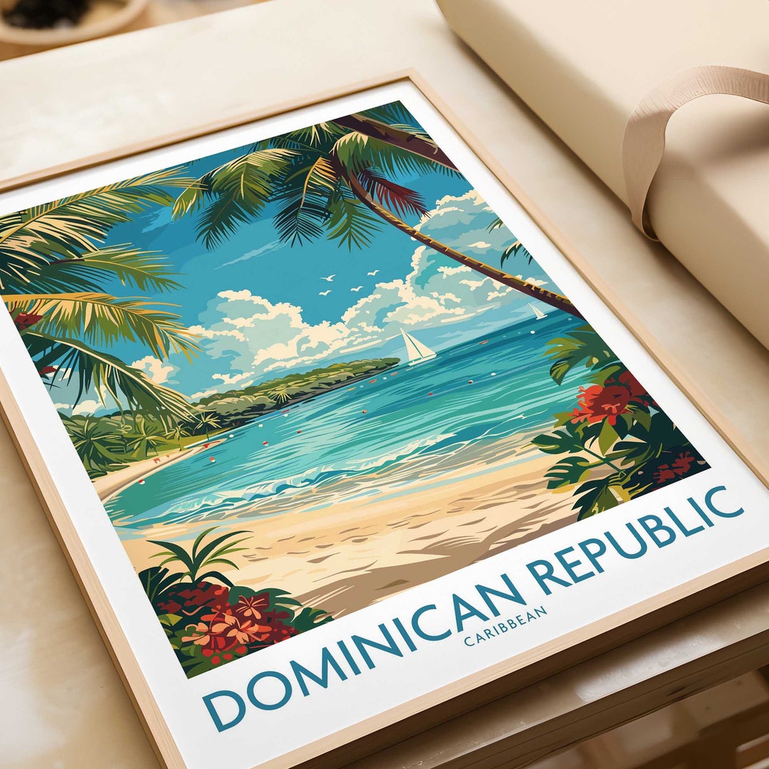 Dominican Republic Poster Wall Art Print Travel Poster Home Decor ...