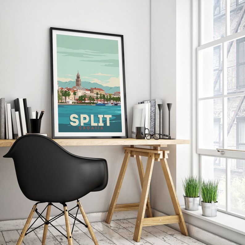 Split Print Croatia Travel Poster Split Wall Art Decor - Etsy
