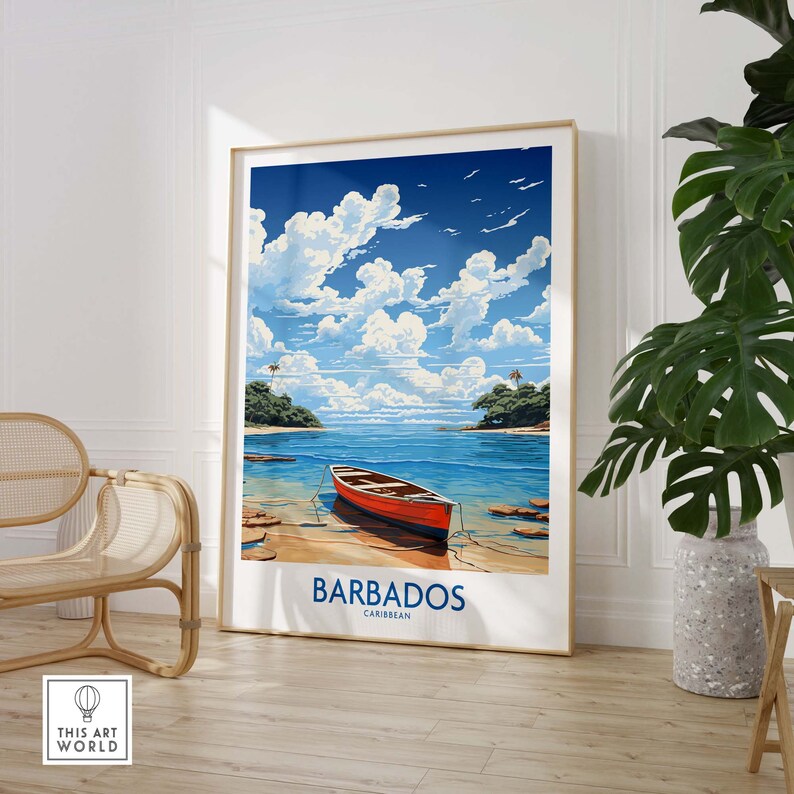 Barbados Wall Art Print: Caribbean Beach Scene (various Sizes) - Etsy