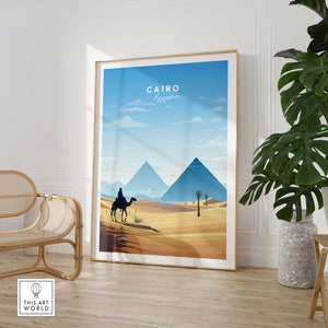 Cairo Poster - Pyramids Travel Poster | Birthday Present | Wedding ...