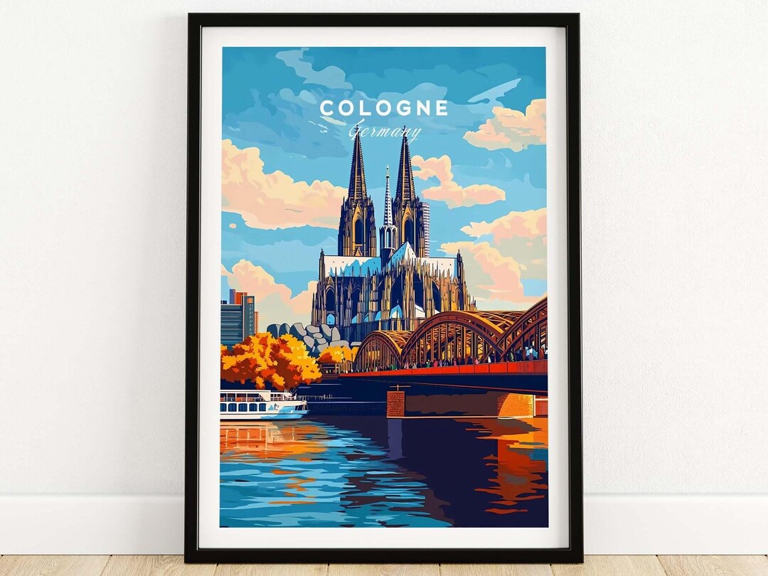Cologne Print Germany Cologne Travel Poster Birthday Present Cologne ...