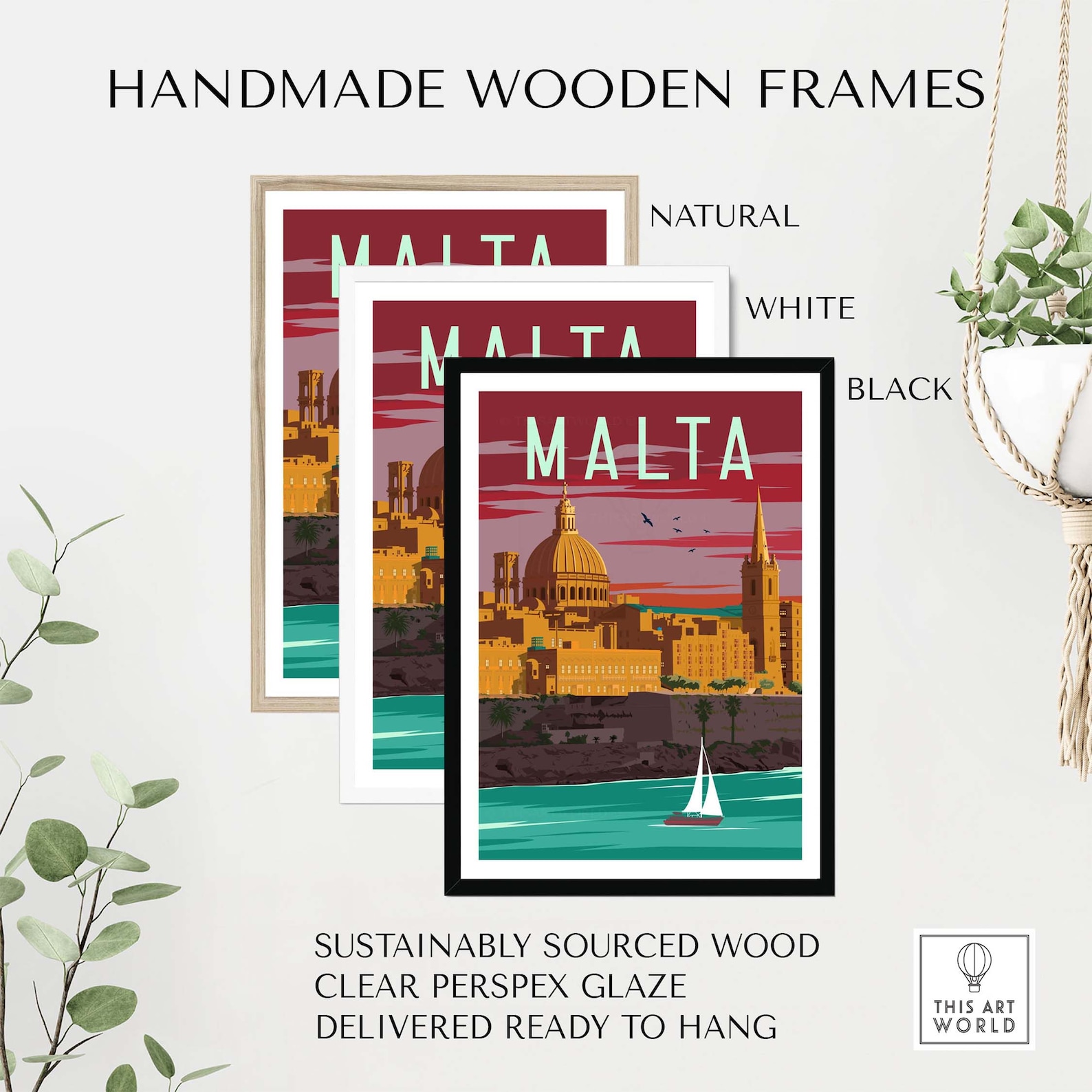 Malta Print Vintage Travel Poster Valletta Malta Wall Art - Etsy