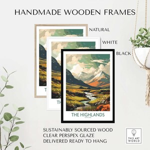 Scottish Highlands Art Print Travel Print | Home Décor Poster Gift ...