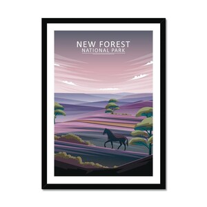 New Forest Poster National Park Print UK Travel Poster - Etsy