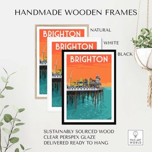 Brighton Poster | Brighton Print | Wall Art Travel Poster of Brighton ...