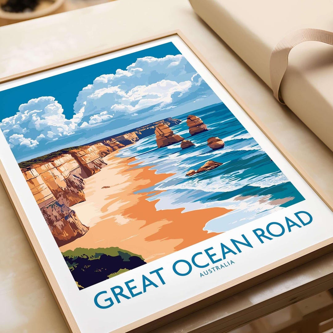 Great Ocean Road Travel Poster Great Ocean Road Art Print Travel Print ...