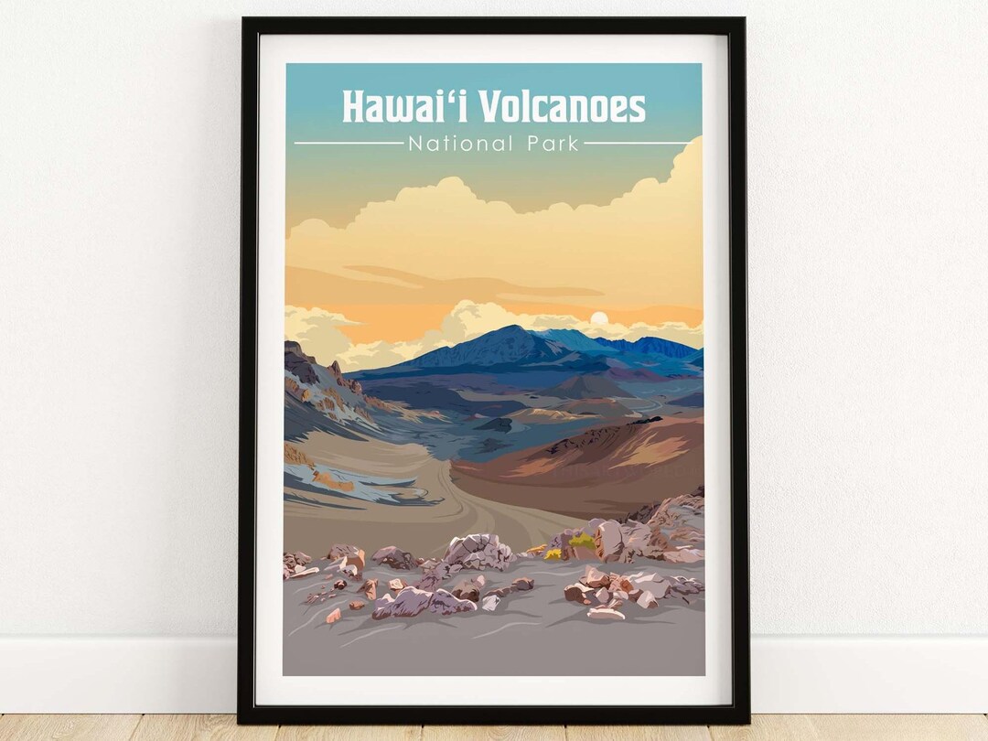 Hawai'i Volcanoes Poster | National Park Print - Etsy