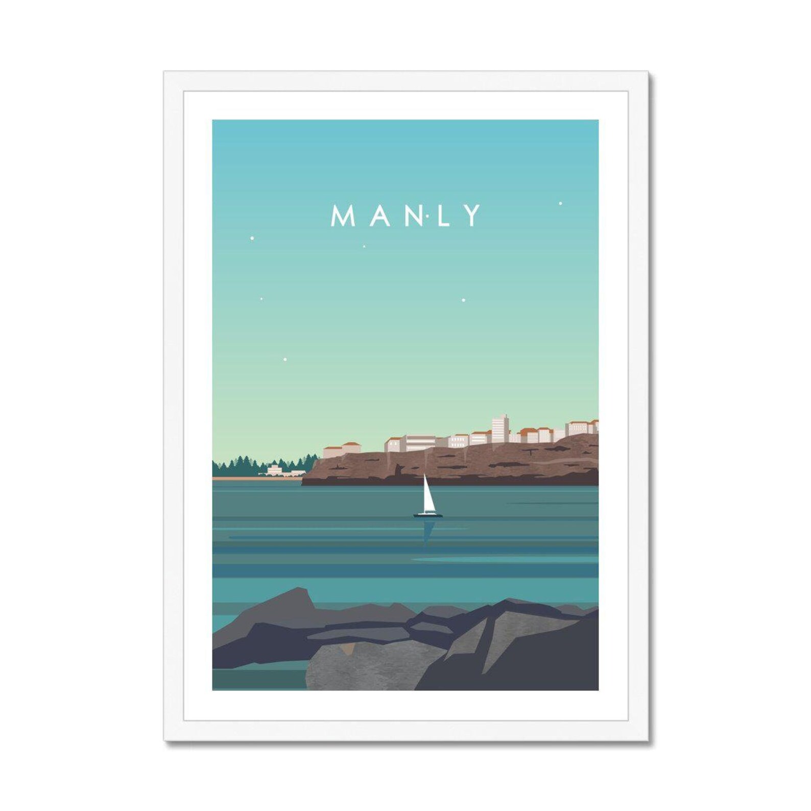 Manly Print Manly Sydney Australia Manly Poster Manly | Etsy UK