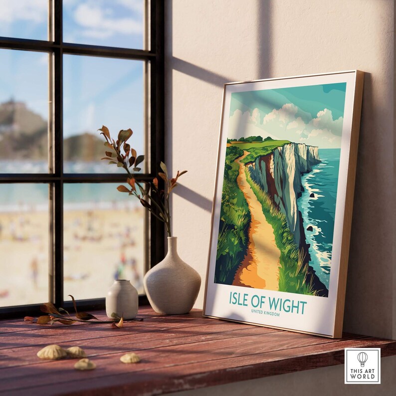 Isle of Wight Wall Art Print Isle of Wight Art Print Travel Print ...