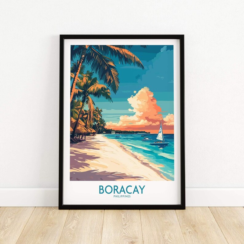 Boracay Travel Poster Boracay Art Print Travel Print | Home Décor ...