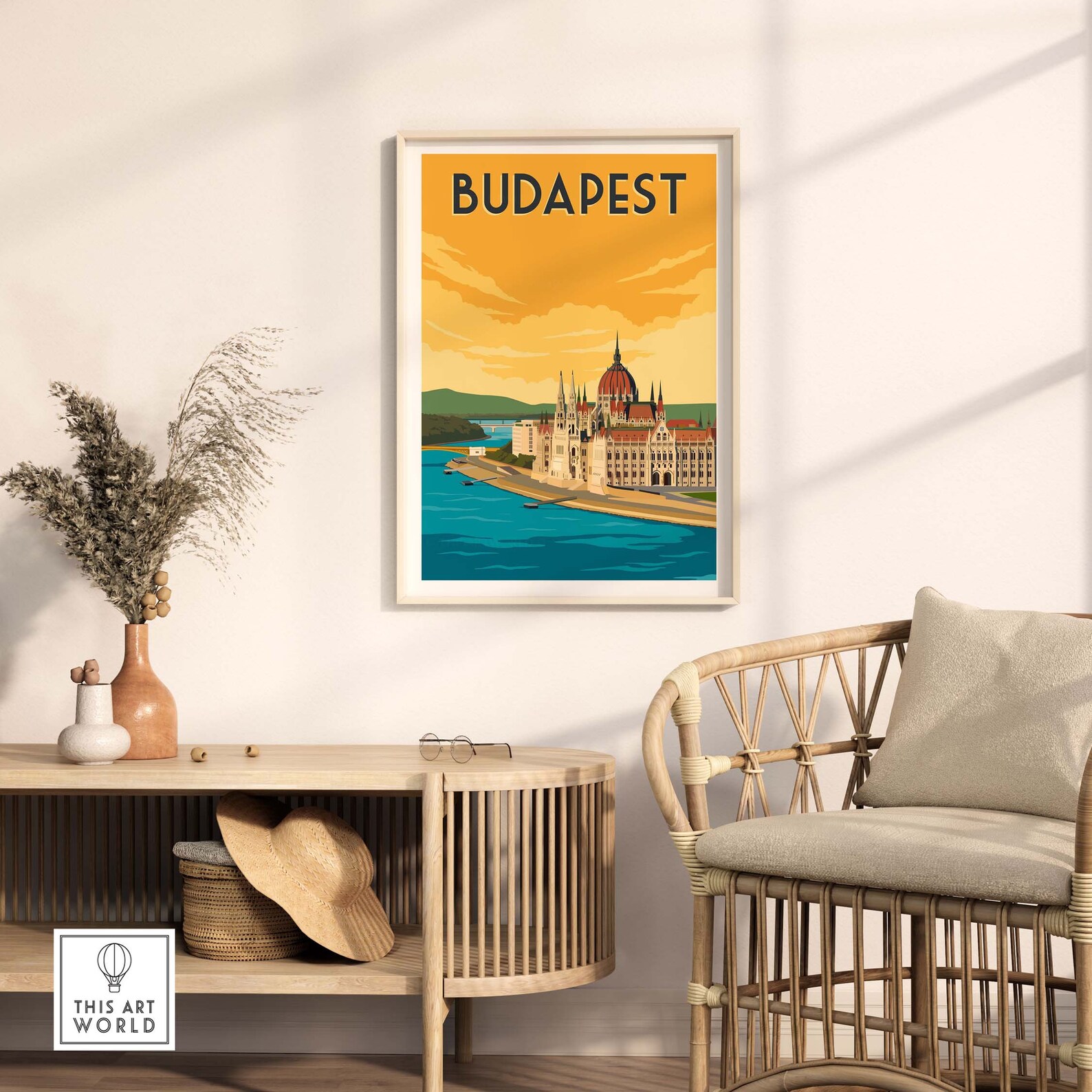 Budapest Print Hungary Travel Poster Budapest City Wall - Etsy