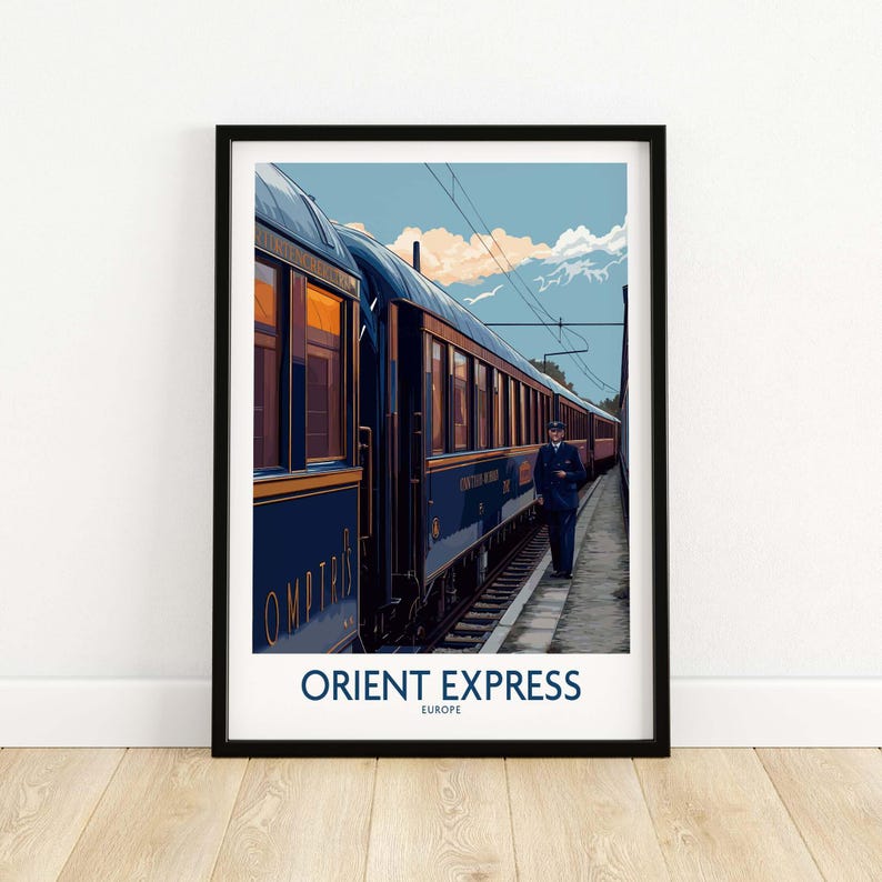 Orient Express Print: Vintage Train Poster - Framed or Unframed - Etsy