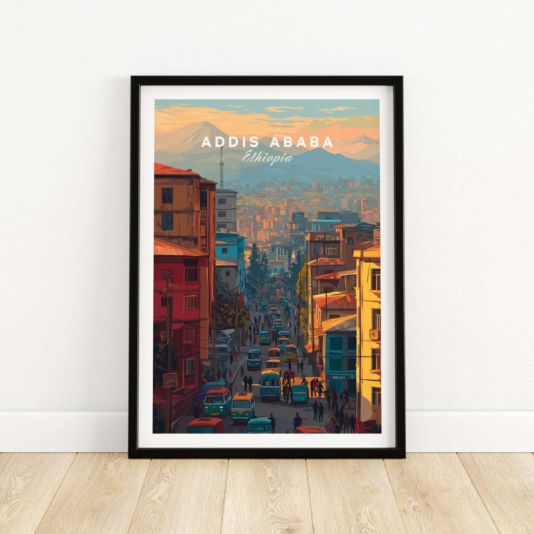 Wall Hanging Addis Ababa Decor Housewarming Gift Living Room Ethiopia ...