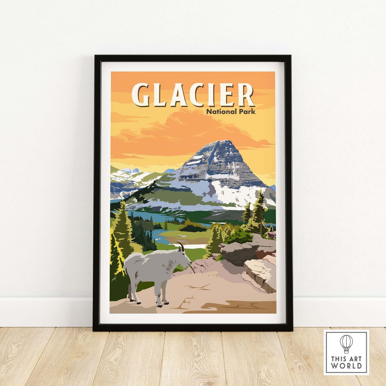 Glacier National Park Poster Print Art Glacier National Park - Etsy