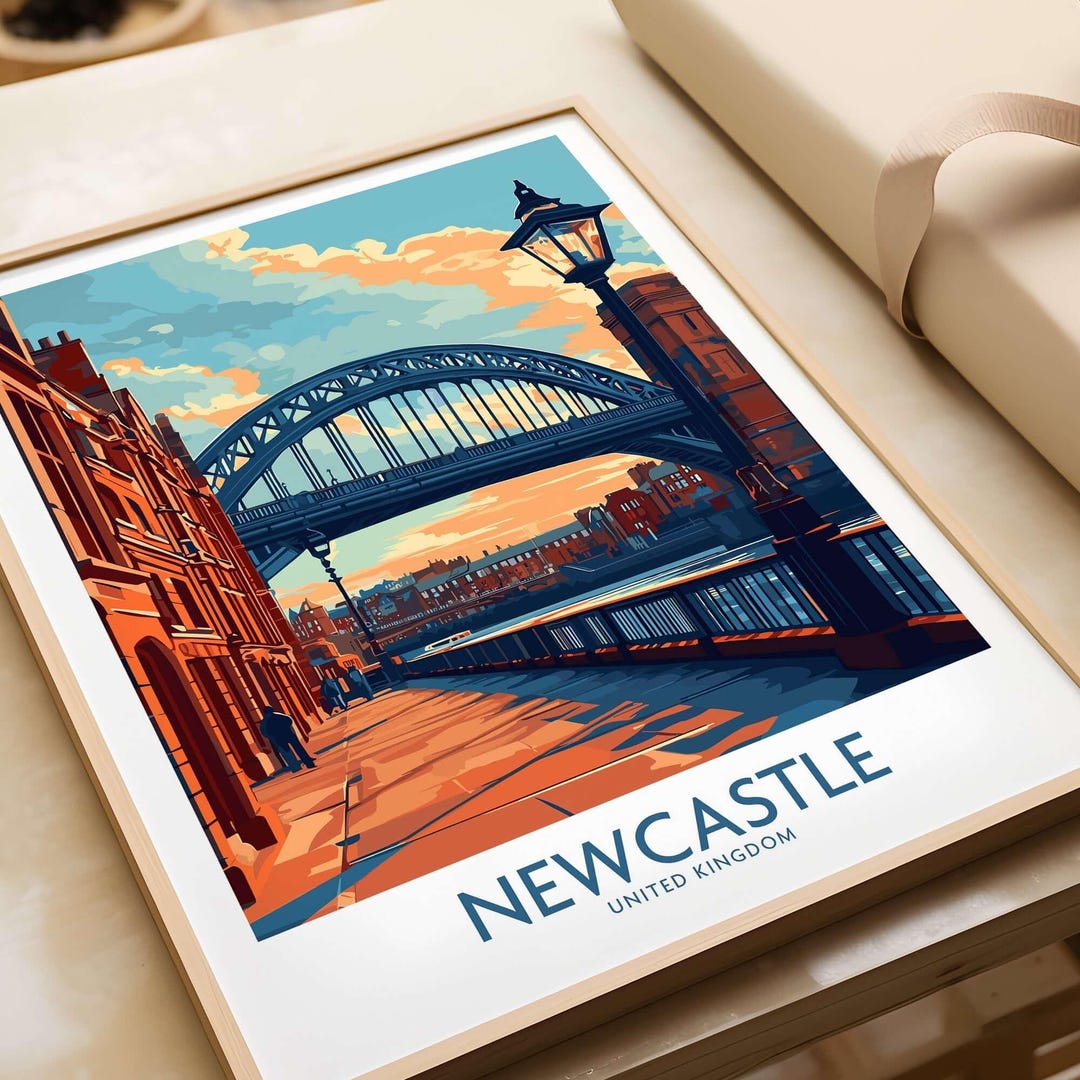 Newcastle Poster Newcastle Upon Tyne Art Print Travel Print | Home ...