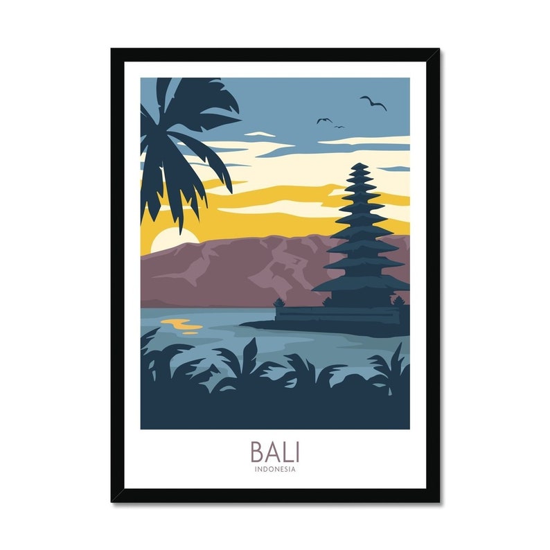 Bali Travel Poster Bali Print Bali Wall Art Indonesia - Etsy