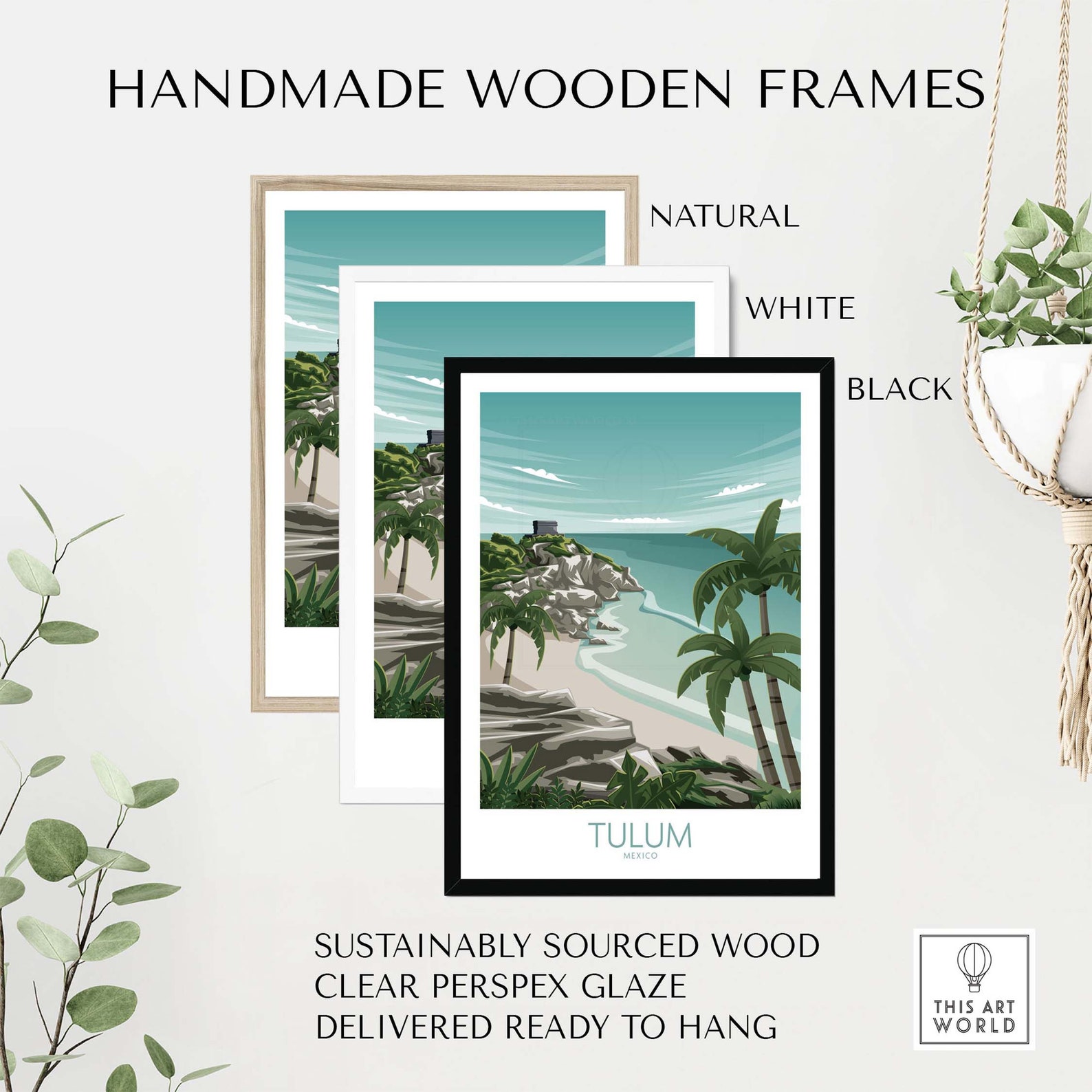 Tulum Art Print Mexico Travel Poster Wall Art Travel - Etsy