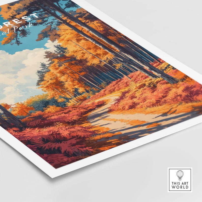 New Forest Travel Poster England Wall Art Print Travel Poster Home ...