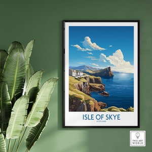 Isle of Skye Poster Modern | Scotland Travel Poster | Birthday Present ...