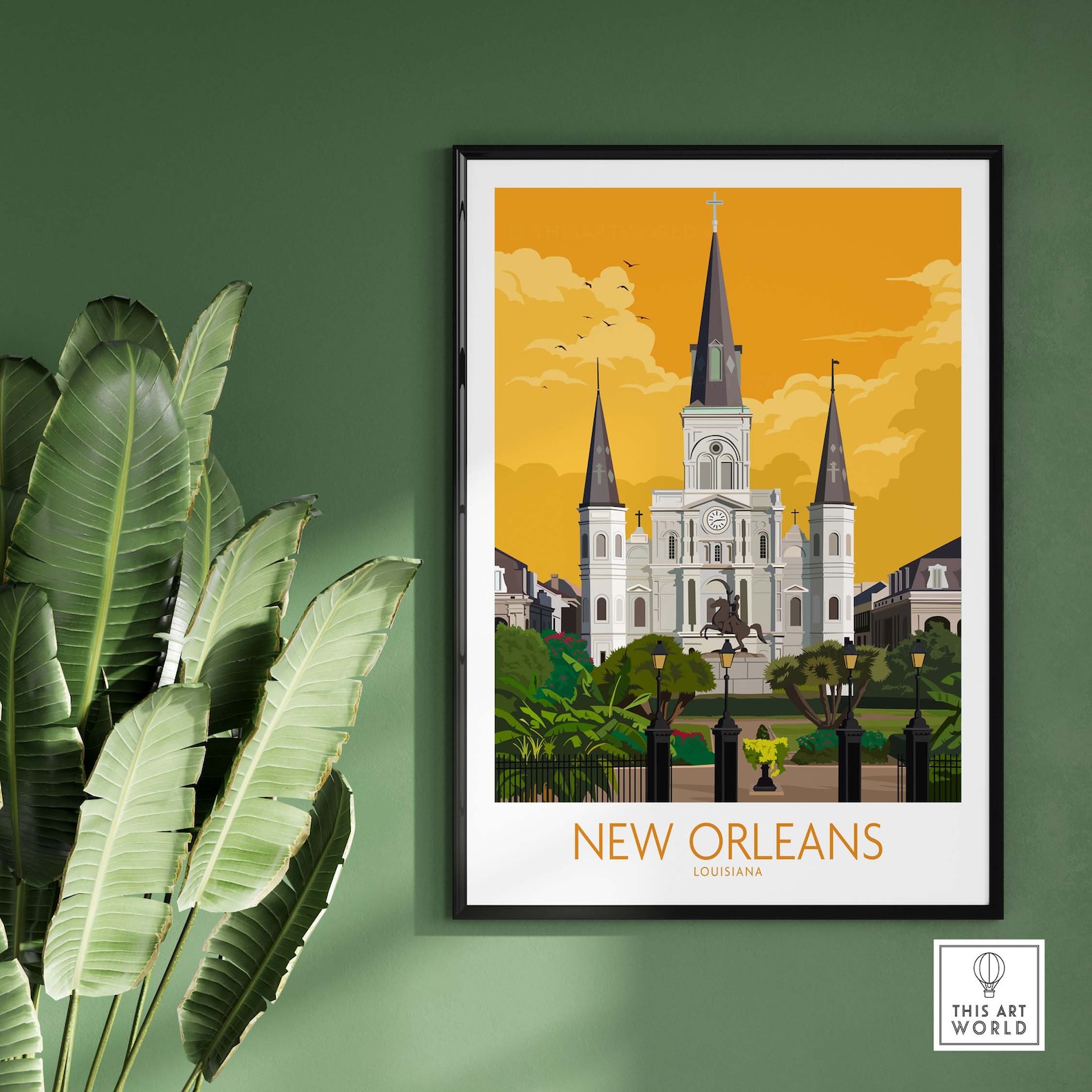 New Orleans Poster Louisiana | Wall Art Print Gift - Etsy