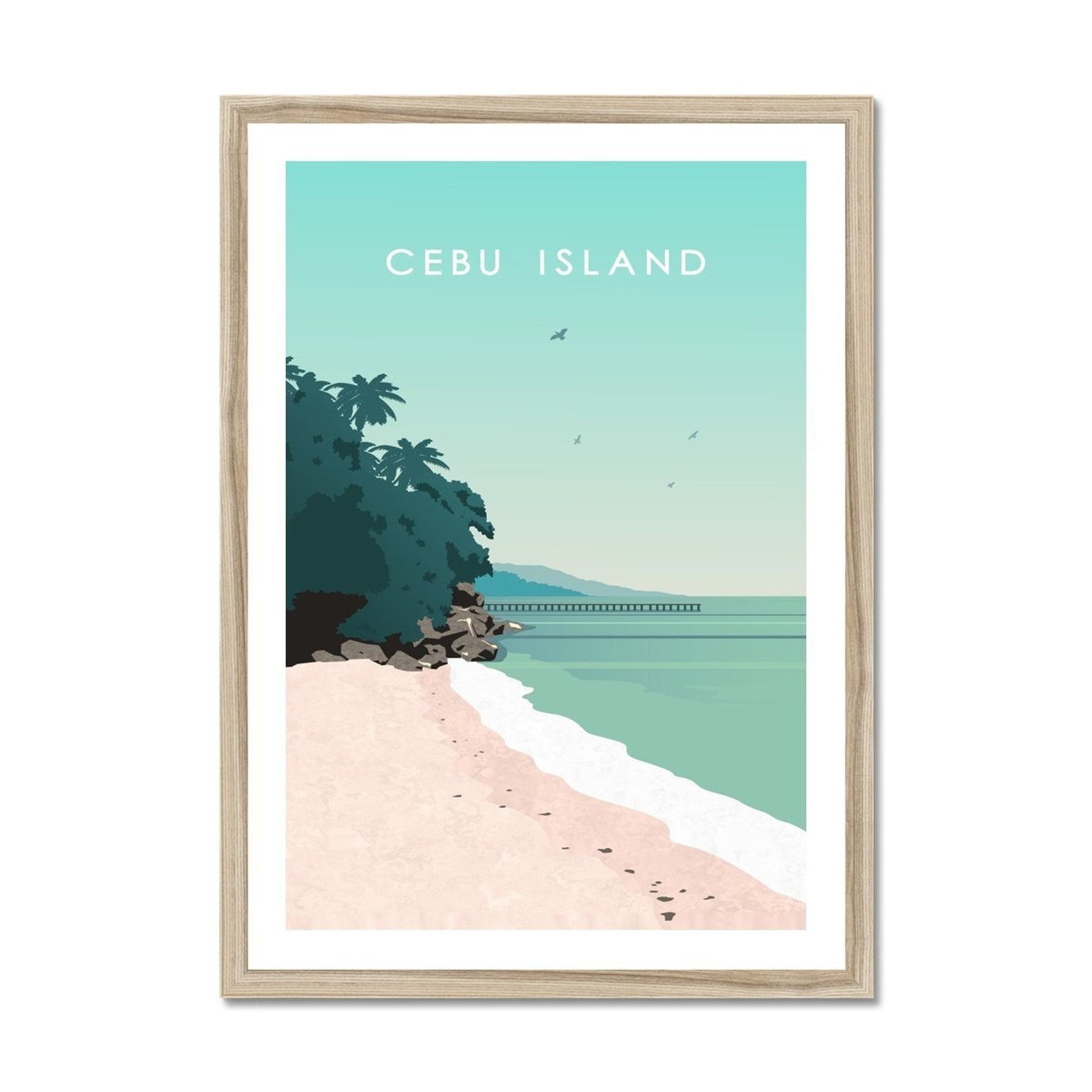 Philippines Travel Poster Cebu Island Print Philippines | Etsy