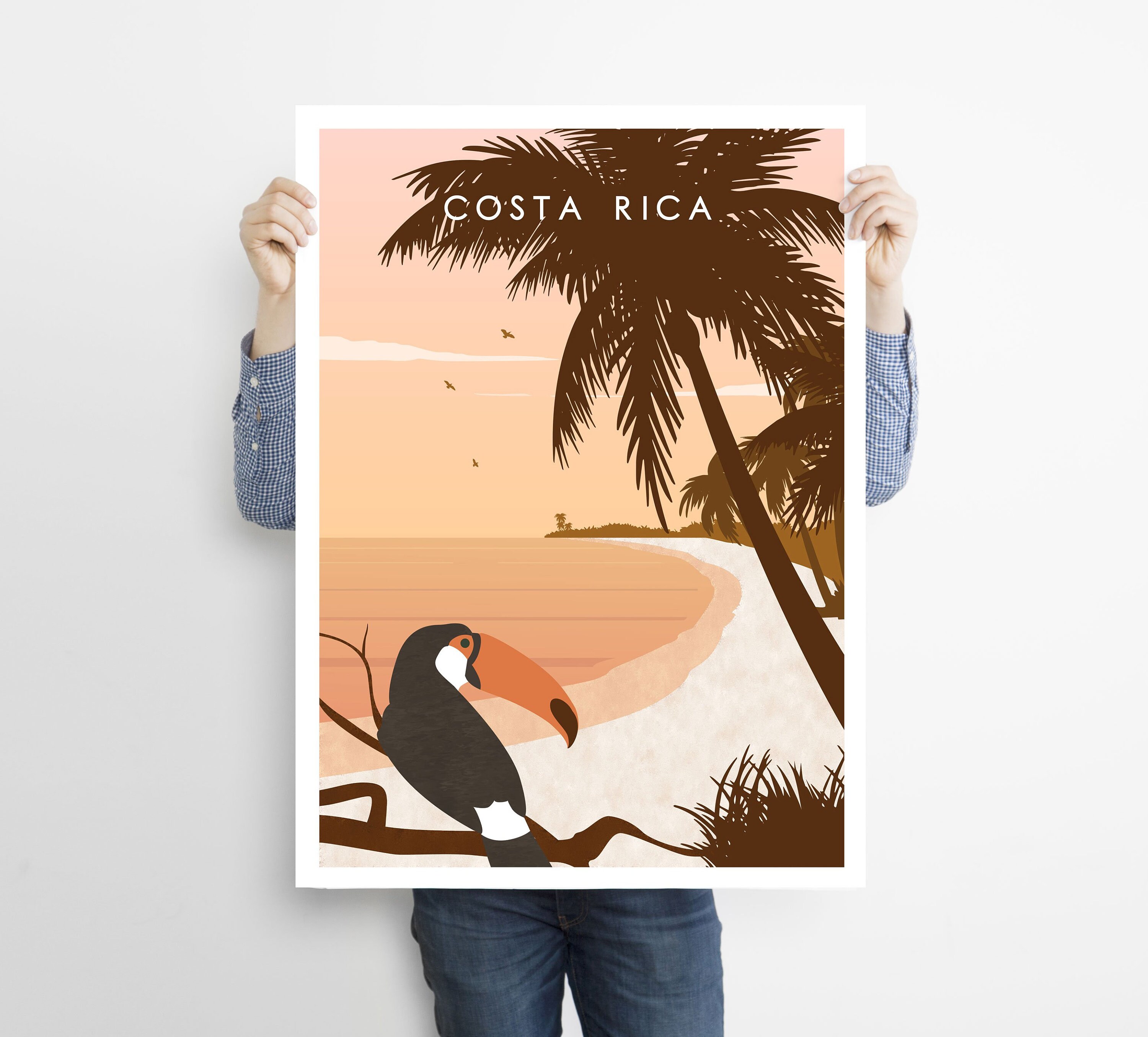 Costa Rica Print Art Poster Costa Rica Wall Art Travel Gift | Etsy