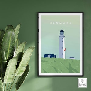Denmark Print Wall Art Poster Danish Lighthouse Denmark - Etsy