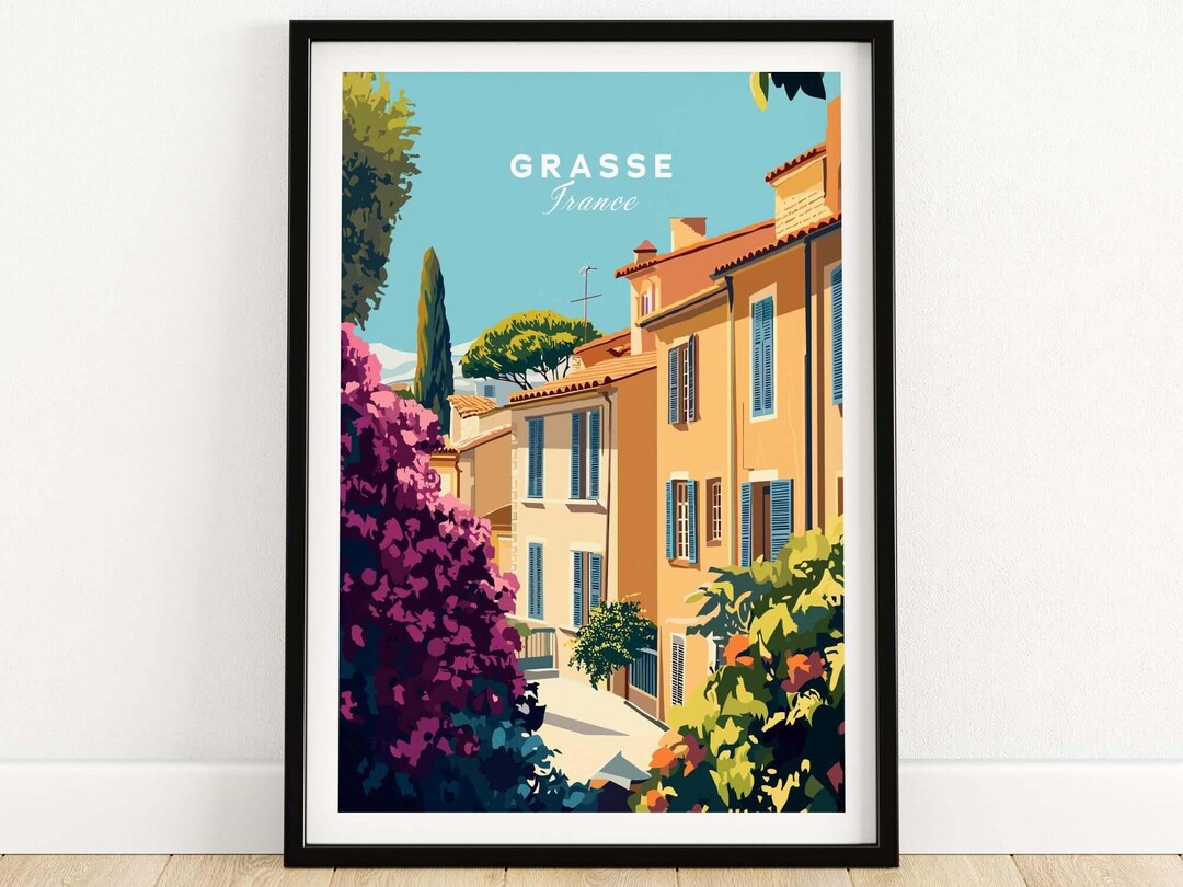 Grasse France Wall Art France Travel Poster Grasse Artwork Poster Gift ...