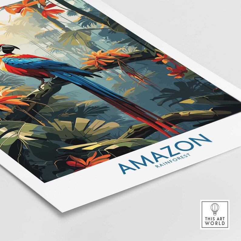 The Amazon Rainforest Wall Art Print Travel Poster Home Decor Artwork ...