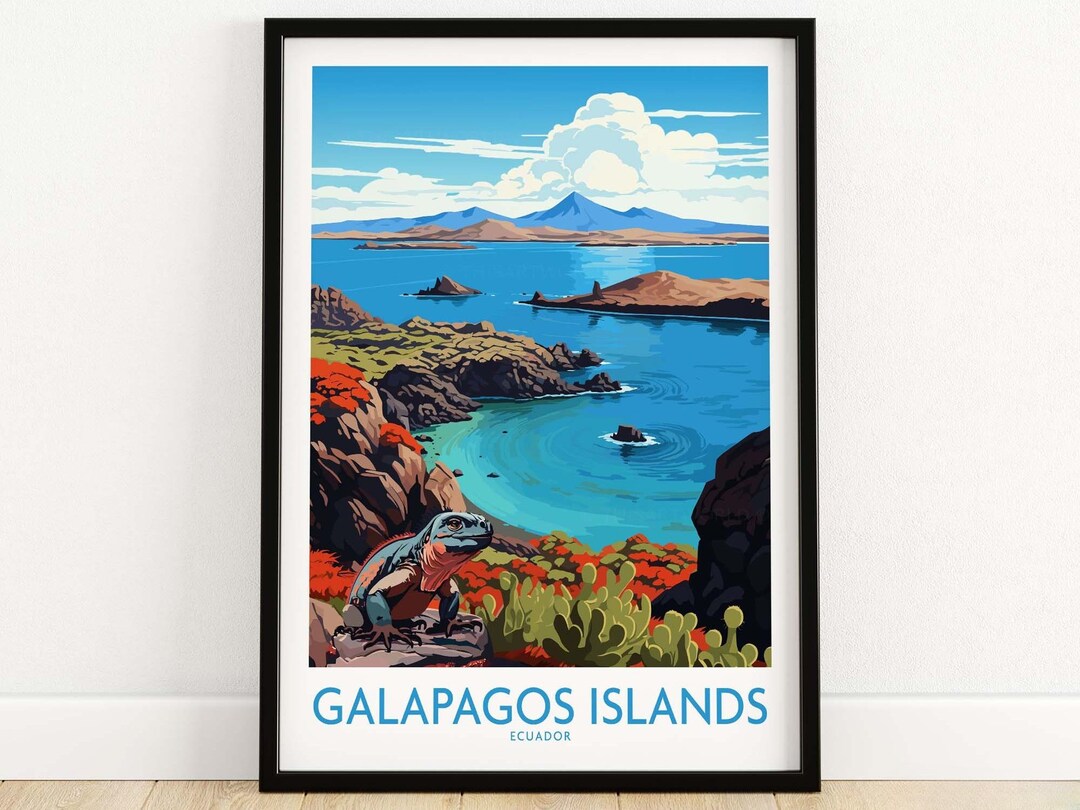 Galapagos Islands Print Art Print Travel Print | Home Décor Poster Gift ...