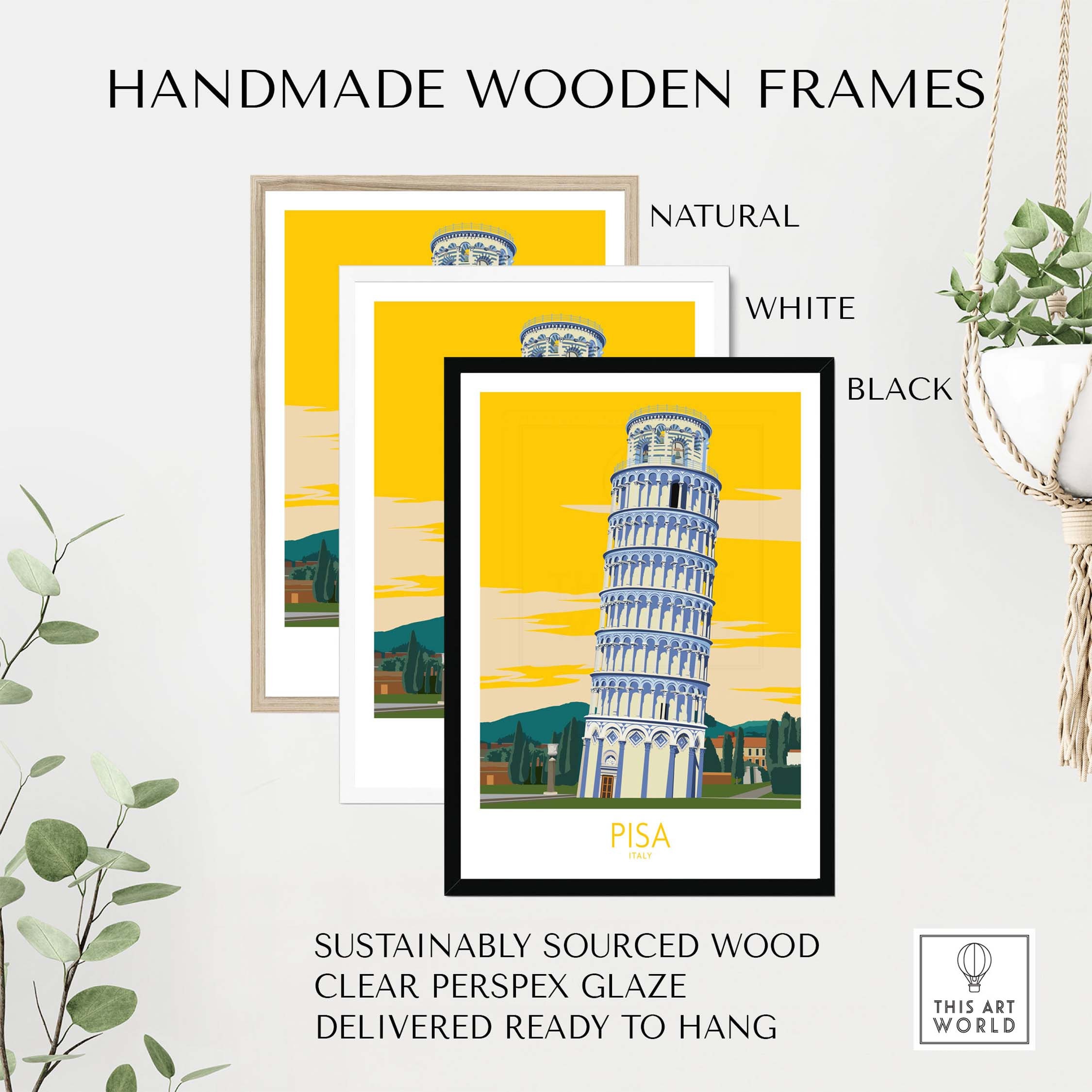 Pisa Print | Pisa Tower Italy Travel Poster | Pisa Wall Art | Pisa ...