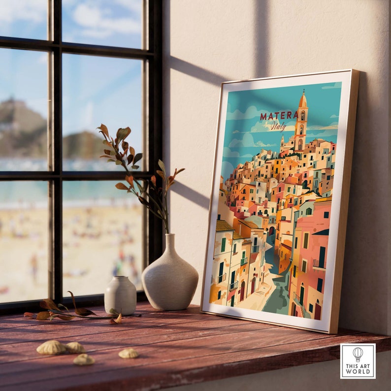 Matera Poster Italy Italy Travel Poster Matera Artwork Poster Gift ...