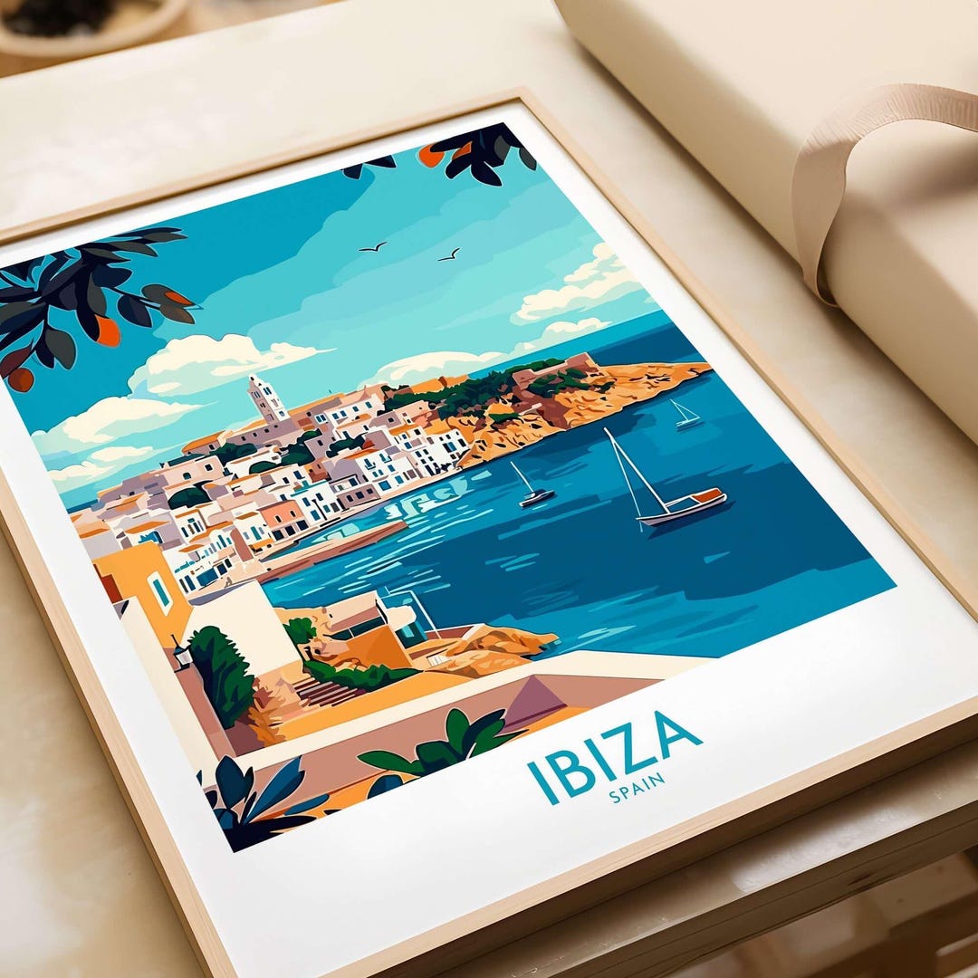 Ibiza Travel Poster Ibiza Travel Print Wall Art Ibiza Wall Hanging Home Decor Ibiza Gift Art ...