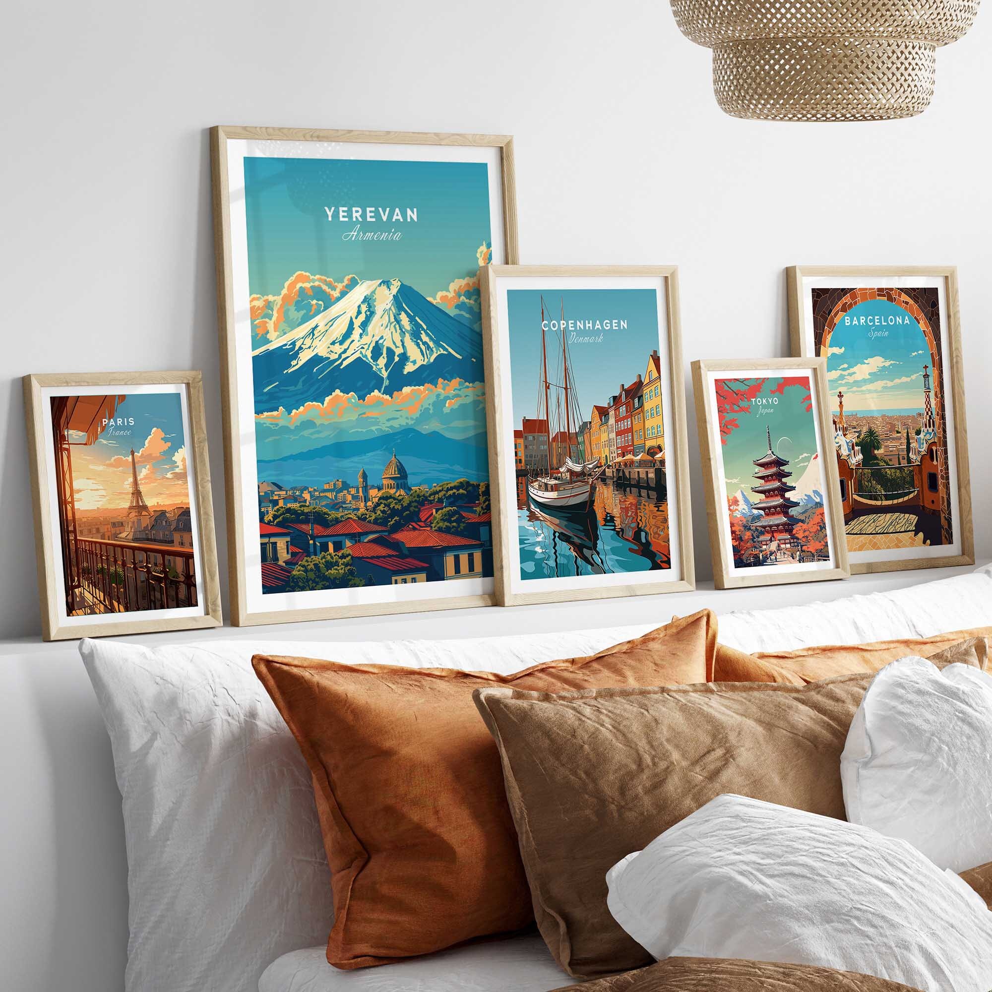 Yerevan Travel Poster Armenia Wall Art Print Travel Poster Home Decor ...