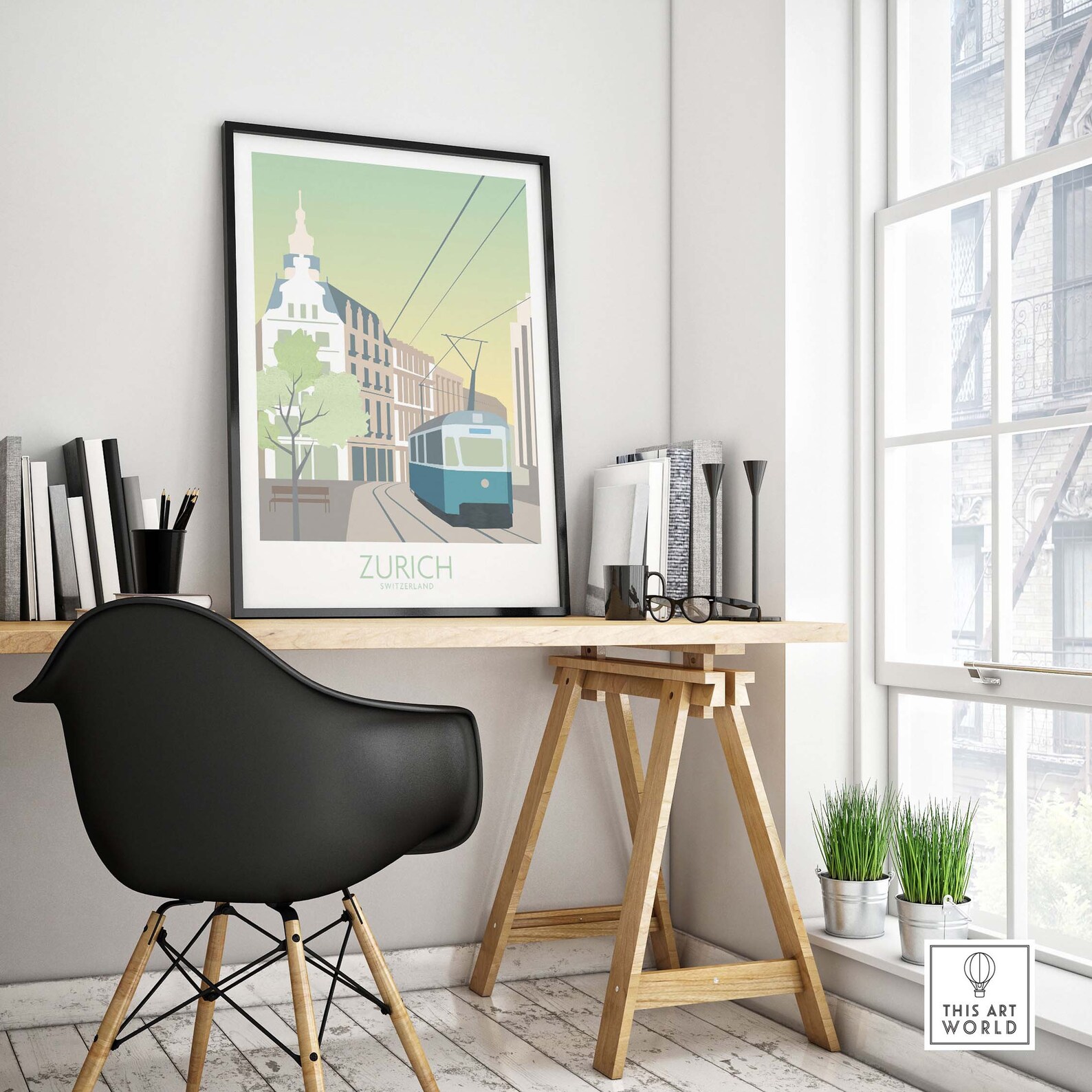 Zurich Print | Zurich Wall Art | Swiss Travel Poster | Zurich ...