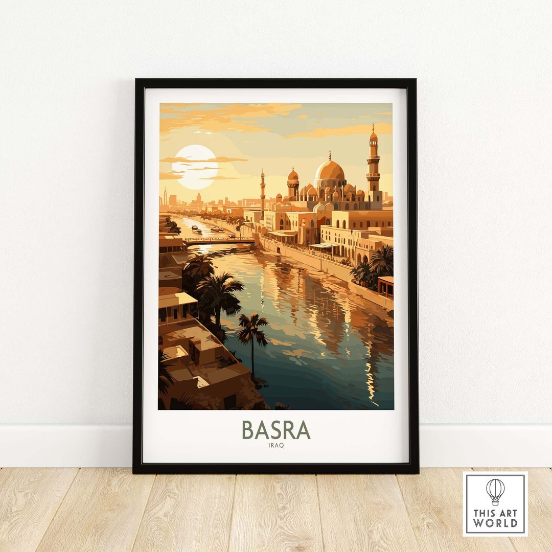 Basra Iraq Wall Art Travel Poster Birthday Present - Etsy
