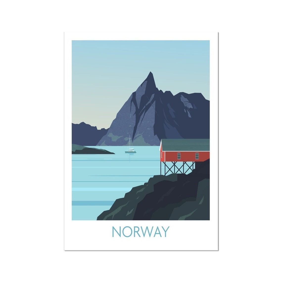 Norway Print Norway Travel Poster Norway Wall Art | Etsy