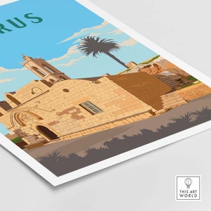 Cyprus Print | Cyprus Poster | Cyprus Wall Art - Travel Poster | Home ...