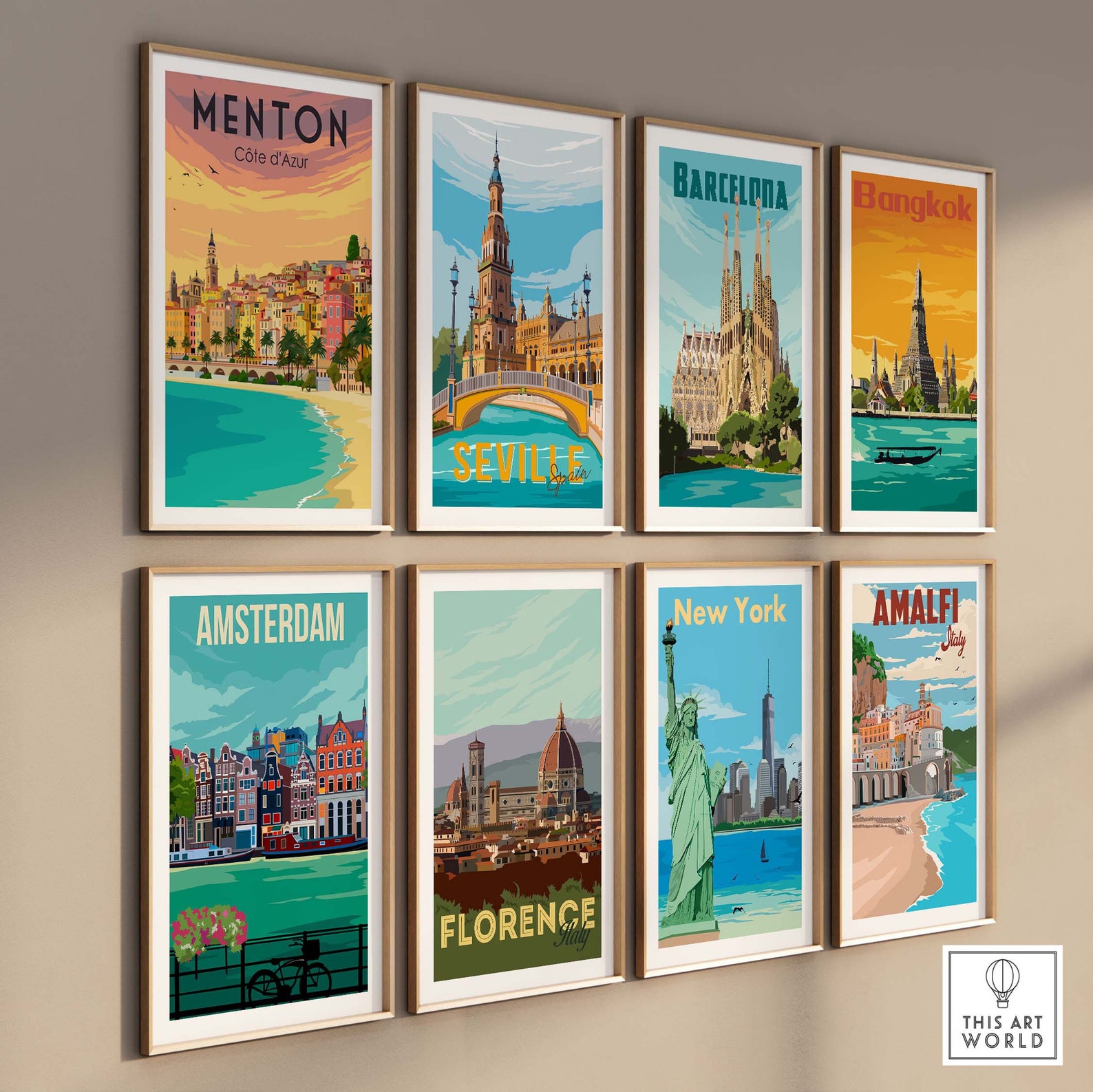 Menton Print Menton Poster France Wall Art Menton Travel - Etsy